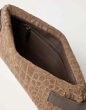 Brunello Cucinelli Essence Embossed Clutch Bag
