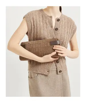Brunello Cucinelli Essence Embossed Clutch Bag