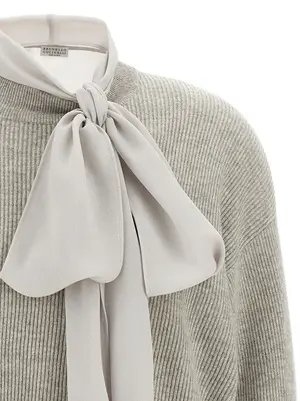 Brunello Cucinelli Monile Detailed Knit Sweater