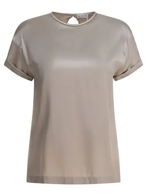Brunello Cucinelli Satin Crewneck T-shirt