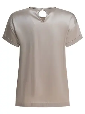 Brunello Cucinelli Satin Crewneck T-shirt