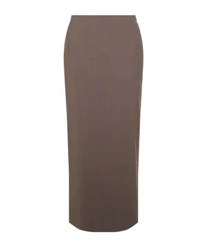 Brunello Cucinelli Rear Slit Midi Skirt - Green