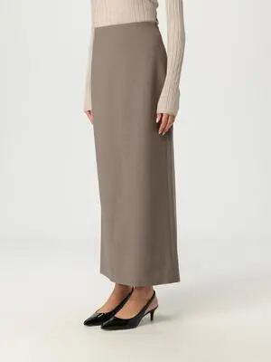 Brunello Cucinelli Midi Skirt With Rear Slit