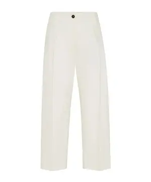 Brunello Cucinelli Pleated Cropped Trousers