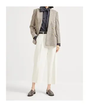 Brunello Cucinelli Pleated Cropped Trousers