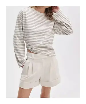 Rag & Bone Kelly Boxy Striped Long-sleeve Tee