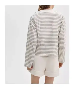 Rag & Bone Kelly Boxy Striped Long-sleeve Tee