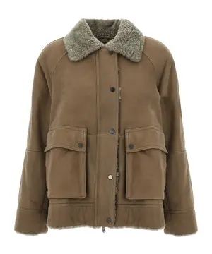 Brunello Cucinelli Shearling Trimmed Jacket