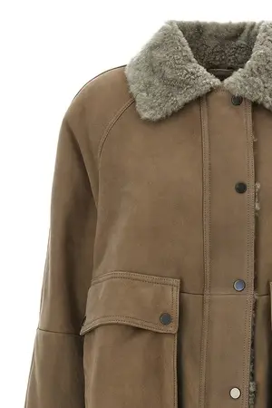 Brunello Cucinelli Shearling Trimmed Jacket