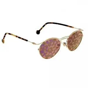 Dior Round Frame Sunglasses With Animal Print Temples