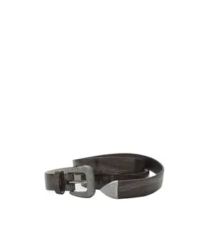 Brunello Cucinelli Metal Buckle Belt - Black