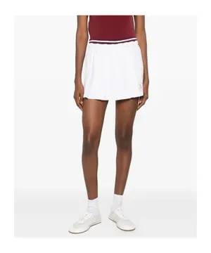Brunello Cucinelli Striped Pleated Skirt