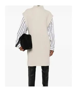 Brunello Cucinelli Ribbed High-neck Dress