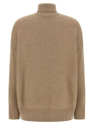Brunello Cucinelli Sequin Embellished Turtleneck Jumper