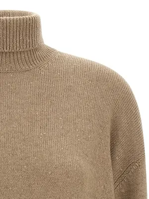 Brunello Cucinelli Sequin Embellished Turtleneck Jumper
