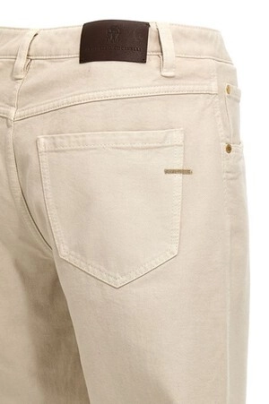 Brunello Cucinelli Cropped Jeans With Logo Patch