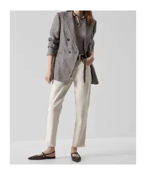 Brunello Cucinelli Cropped Jeans With Logo Patch