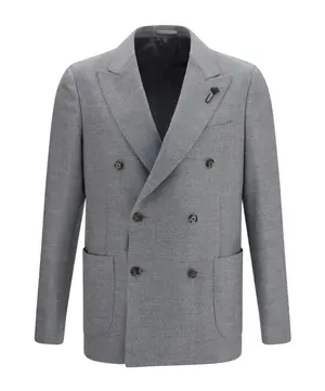 LARDINI Double-breasted Coat - Gray