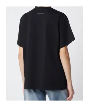 MAISON MARGIELA Logo Printed Crewneck T-shirt - Black