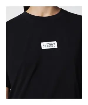 MAISON MARGIELA Logo Printed Crewneck T-shirt - Black