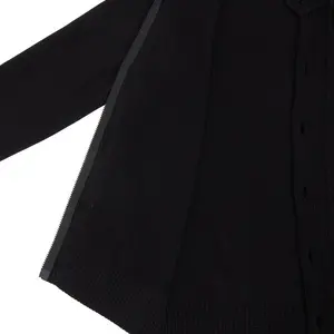 Stone Island Stand-collar Button Cardigan - Black