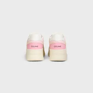 Celine Block Wedge Sneaker In Calfskin And Suede Calfskin