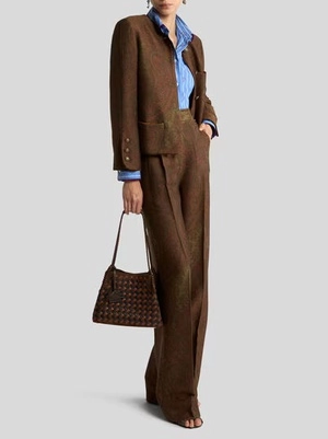 Etro Wool-blend Jacquard Trousers With Paisley Motif