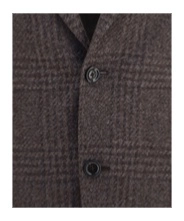 LARDINI Single-breasted Checked Blazer - Black