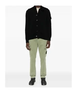 Stone Island High-neck Wool Cardigan