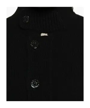 Stone Island High-neck Wool Cardigan
