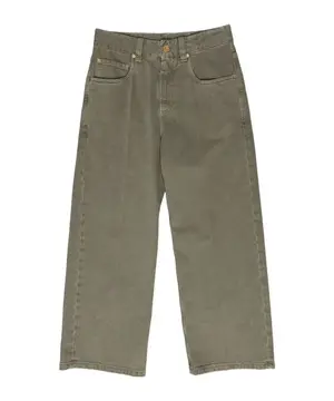 Brunello Cucinelli Logo Patch Straight-leg Trousers - Green
