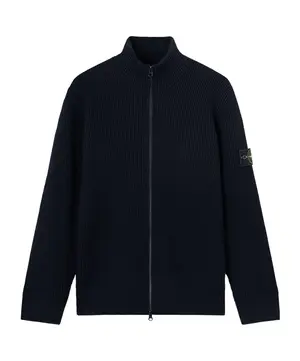 Stone Island Stand-collar Zip-up Cardigan