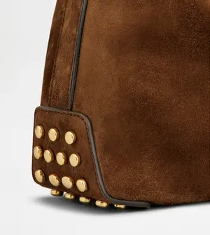 TOD'S Metal Dots Mini Bag In Suede