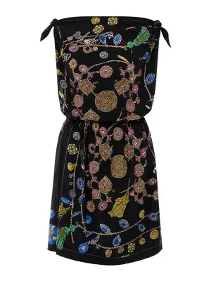 Versace Blend Twill Mini Dress - No