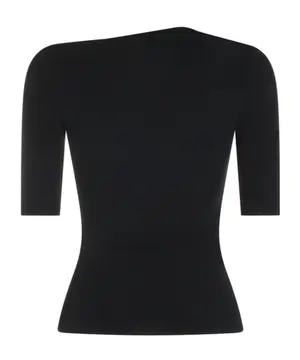 MAISON MARGIELA Ribbed Asymmetrical Neck Top