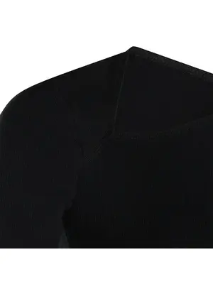 MAISON MARGIELA Ribbed Asymmetrical Neck Top
