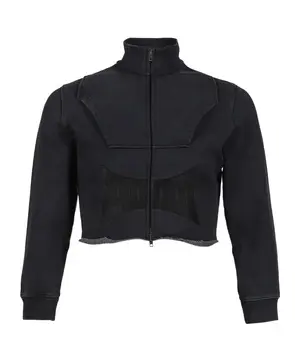Vetements Cropped Sweatshirt - Black