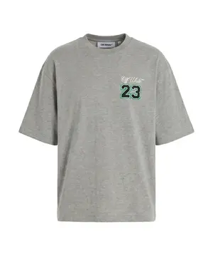 Off-White Loose-fitting T-shirt With Contrasting Logo - Grey