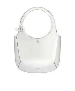 COURREGES Metallic Shoulder Bag - White