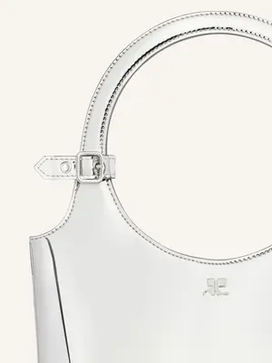COURREGES Metallic Shoulder Bag - White