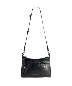 Balenciaga Explorer Double Pouch Messenger Bag - Black