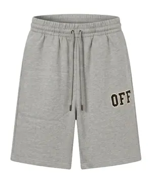 Off-White Elastic-waist Shorts - Grey