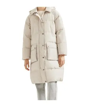 Brunello Cucinelli Zipped Hooded Quilted Coat - White