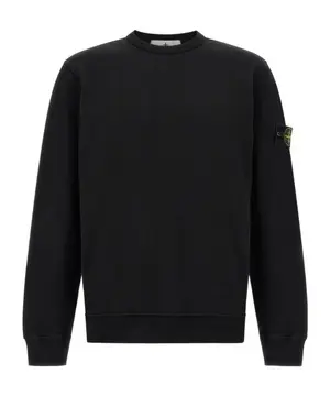 Stone Island Long Sleeve Hooded Sweatshirt - Black