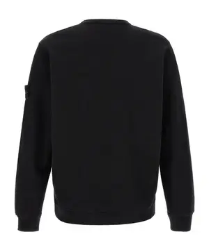 Stone Island Long Sleeve Hooded Sweatshirt - Black
