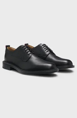 Hugo Boss Derby Shoes In Grained Leather