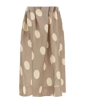Khaite Polka Dot Midi Skirt