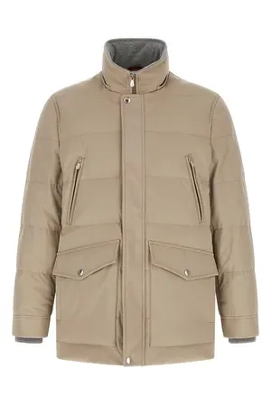 Brunello Cucinelli Quilted Hooded Coat