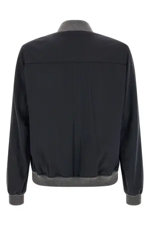 Brunello Cucinelli Light Flannel Bomber Jacket