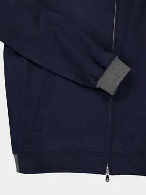 Brunello Cucinelli Contrast Trim Bomber Jacket